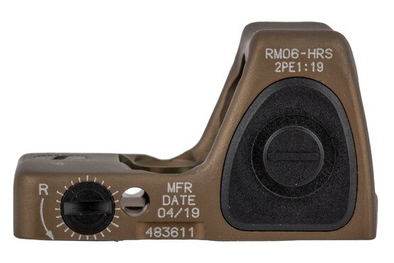 Trijicon RMR Type 2 HRS Adjustable LED Reflex Sight - 3.25 MOA Dot - Hard Anodized Coyote Brown